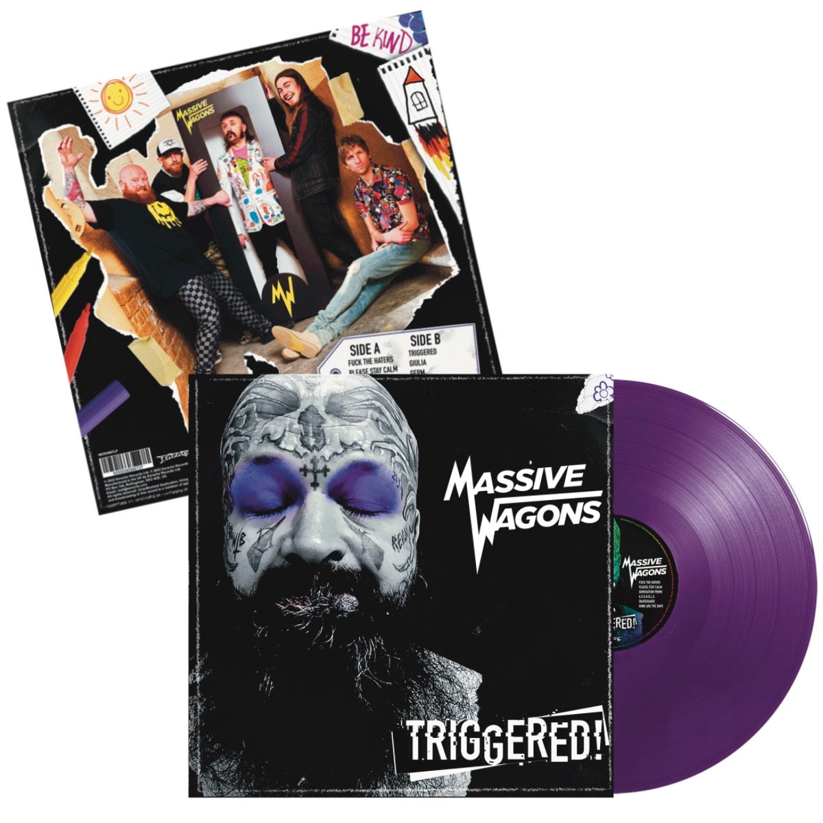 Massive Wagons Triggered Purple Vinyl W 12 Page Booklet Earache