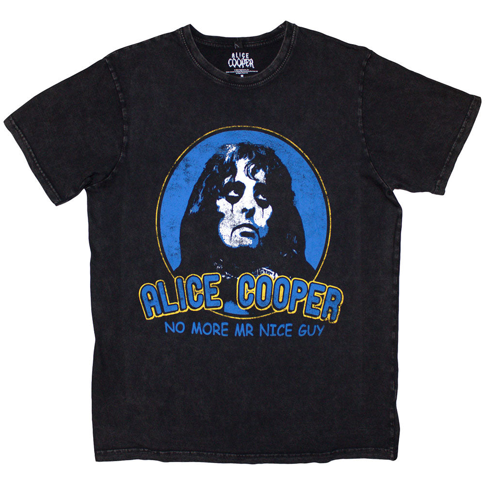Alice Cooper "No More Mr Nice Guy" Black Stone Wash T shirt – Earache ...