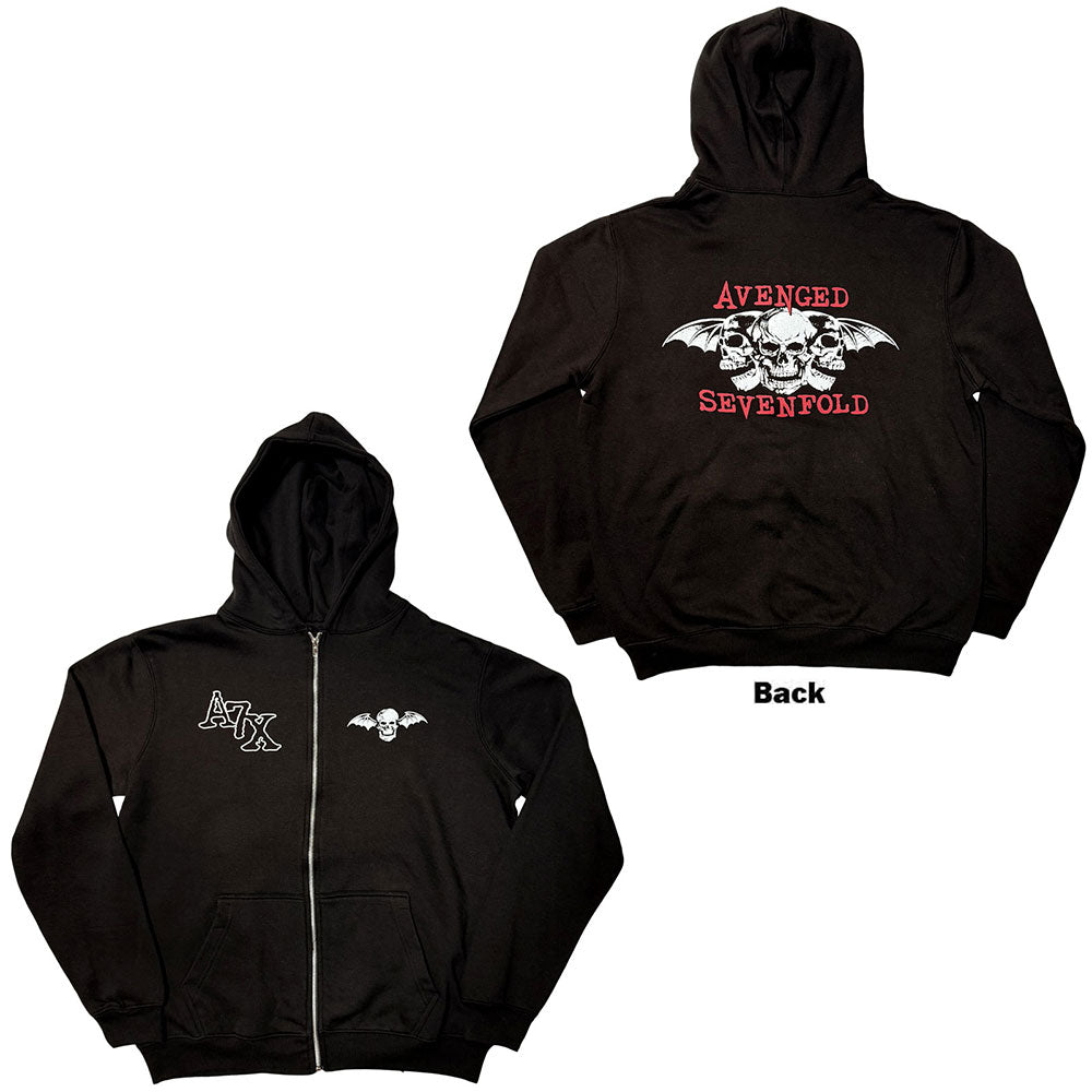 Avenged Sevenfold "Dead Head" Black Zip Hoodie – Earache Records Ltd