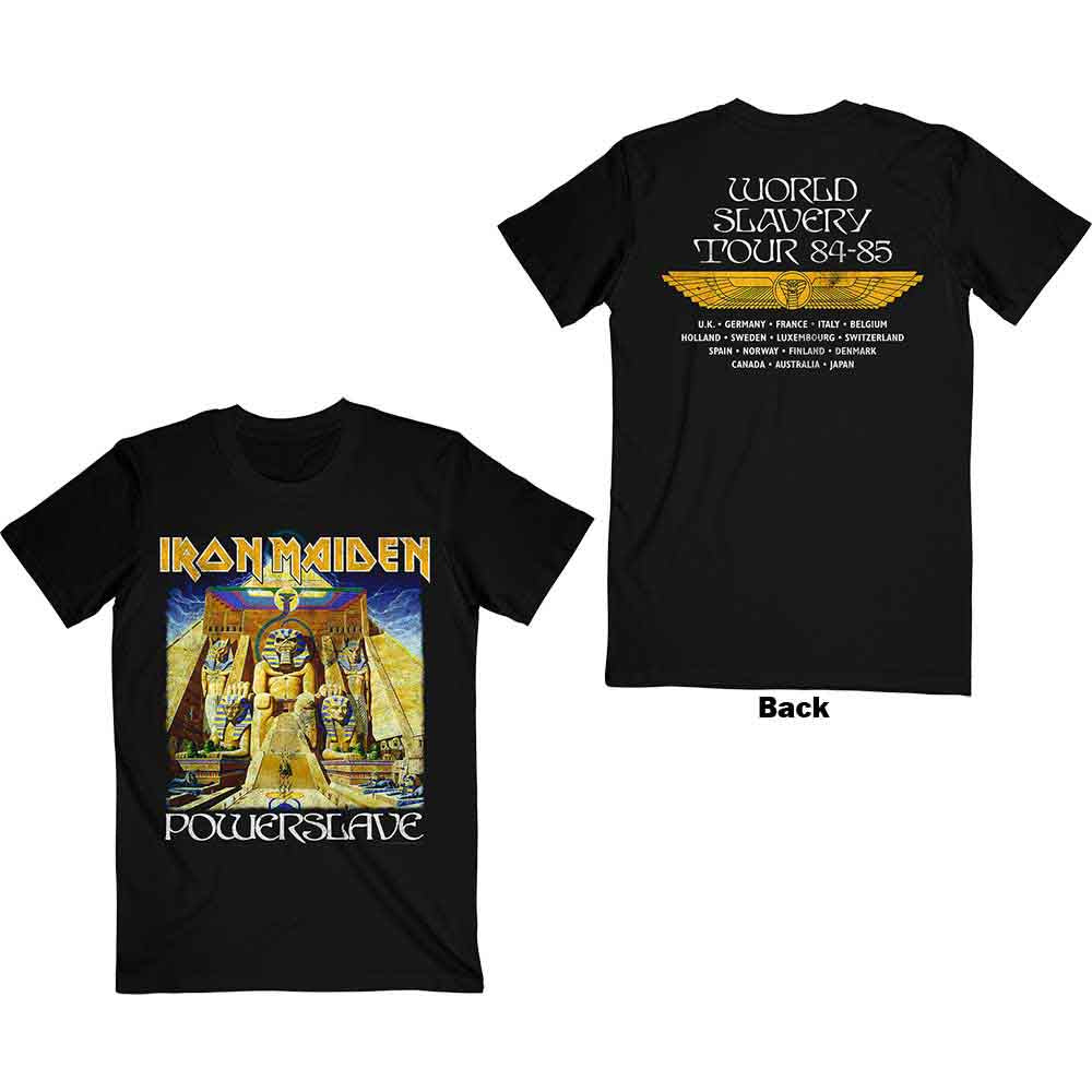 Iron Maiden "Powerslave World Slavery Tour 1984-85" T shirt – Earache ...