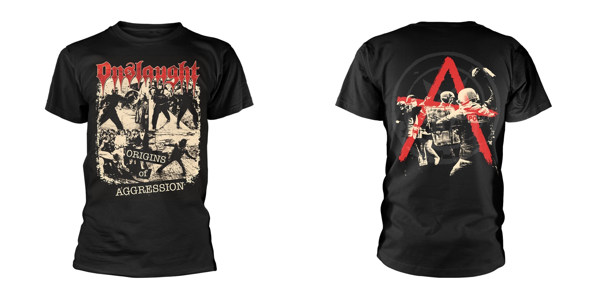 Onslaught "Origins Of Aggression" T shirt – Earache Records Ltd