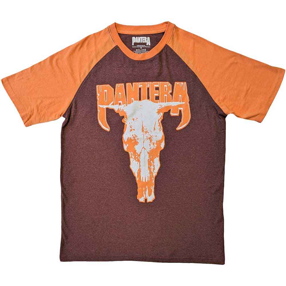 Pantera "Skull" Brown / Orange Raglan T shirt – Earache Records Ltd