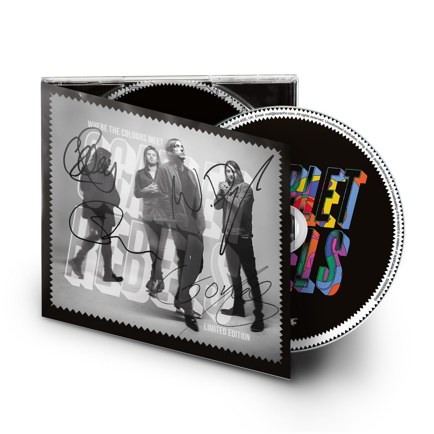 Scarlet Rebels "Where The Colours Meet" SIGNED Digipak CD w/ Bonus Tra ...