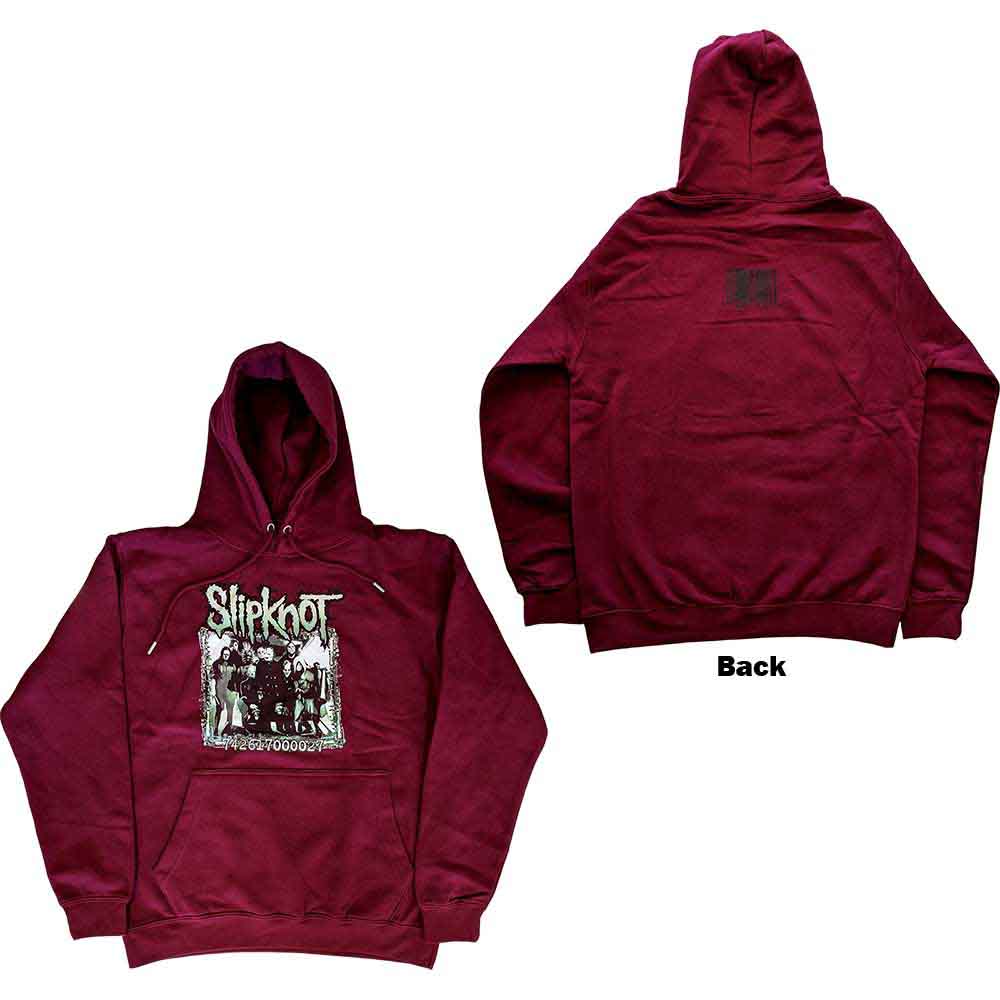 Slipknot "Barcode Photo" Maroon Red Pullover Hoodie – Earache Records Ltd