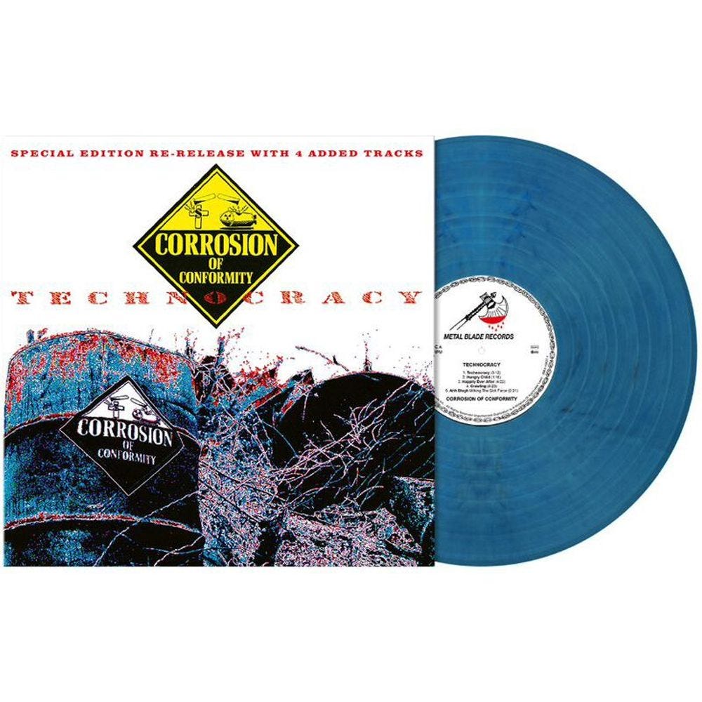 Corrosion Of Conformity "Technocracy" Clear Azure Blue Vinyl – Earache ...