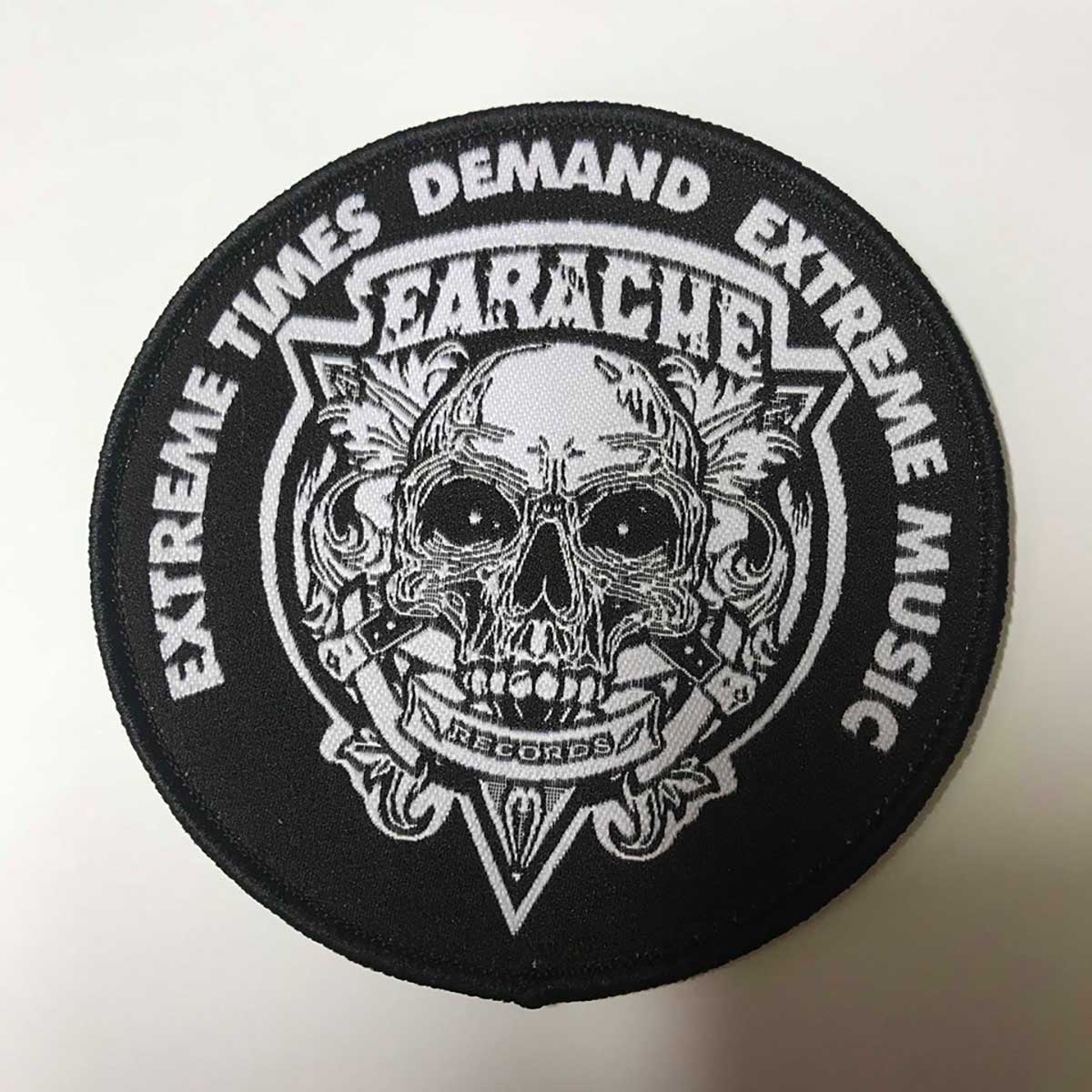 Earache "Extreme Times Demand Extreme Music" Woven Patch – Earache ...