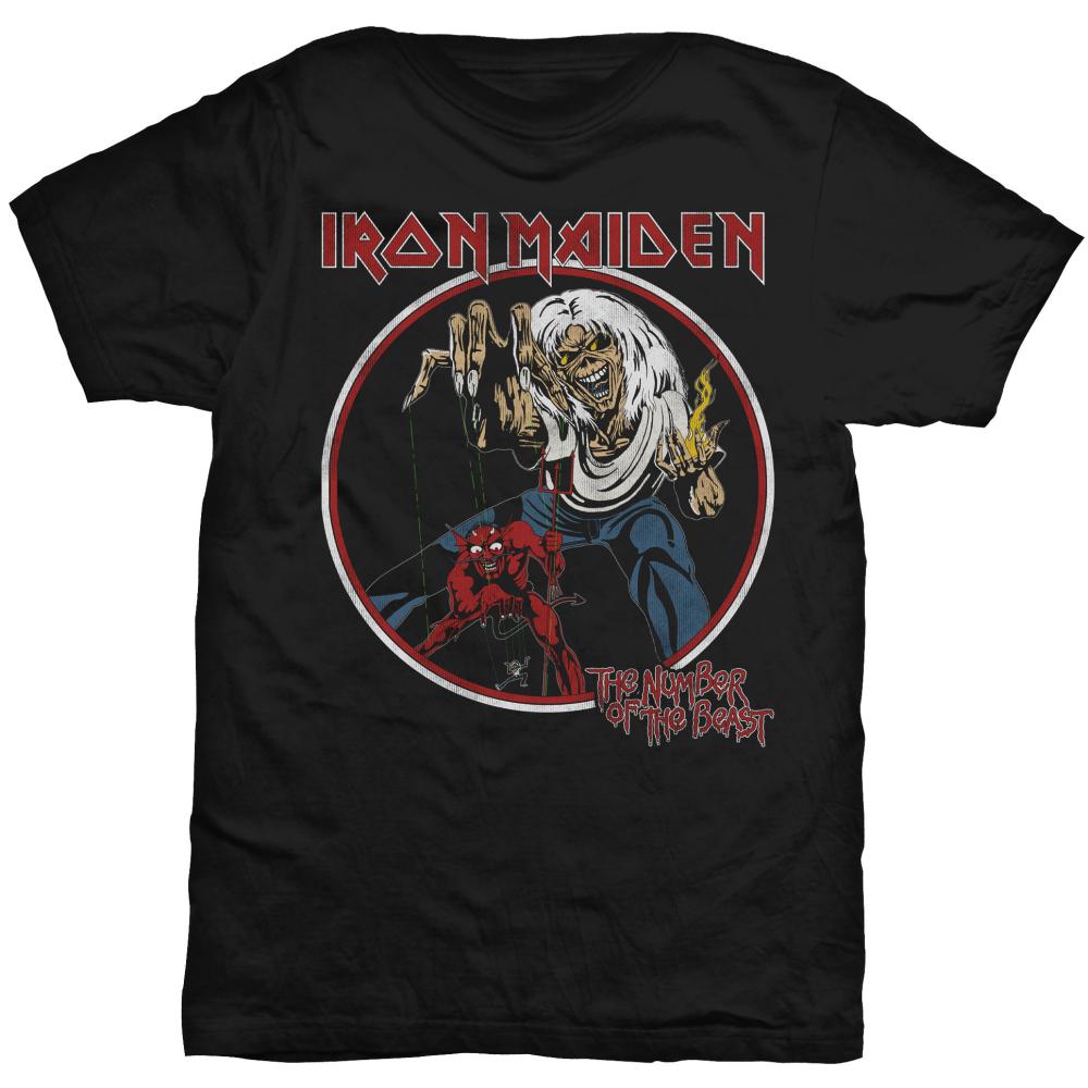 Iron Maiden "The Number Of The Beast Circle" T shirt – Earache Records Ltd